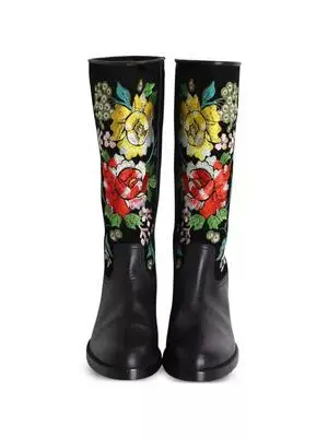 Etro Floral Embroidered Knee-high Boots