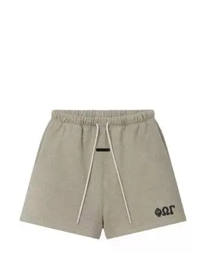 Fear Of God Logo-print Drawstring Shorts - Grey