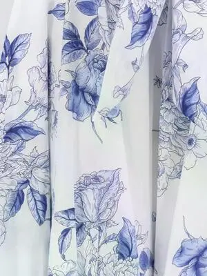 LAVI COUTURE Floral Print V-neck Sleeveless Midi Dress