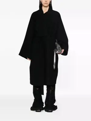 Rick Owens Belted Oversized Coat - Black
