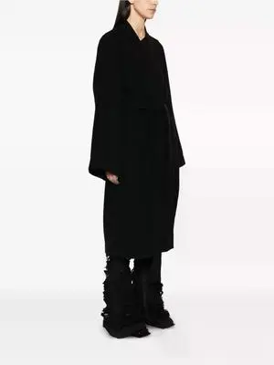 Rick Owens Belted Oversized Coat - Black