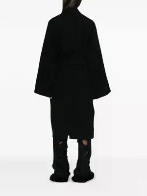 Rick Owens Belted Oversized Coat - Black