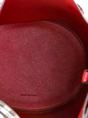 Burberry Haymarket Coated Canvas Small Bucket Bag