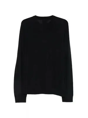 Giorgio Armani Virgin Wool Embroidered Logo Sweater
