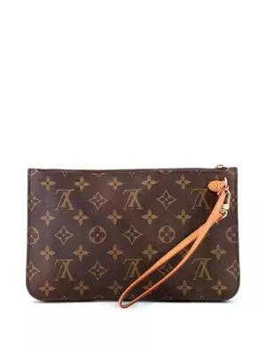 LOUIS VUITTON Monogram Canvas Large Pouch - Brown