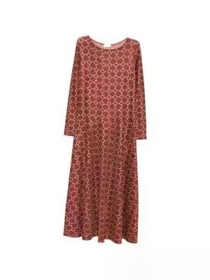 SIYU Long-sleeve Midi Dress - Red