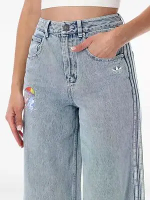 Adidas Embroidered Trefoil-logo Jeans