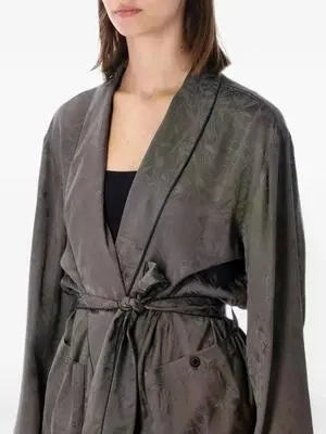 GOLDEN GOOSE Floral-jacquard Belted Jacket