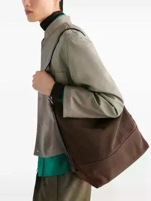 LEMAIRE Belted Cotton Tote - Brown