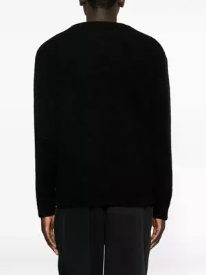 American Vintage Vitow Logo-patch Knit Sweater - Black