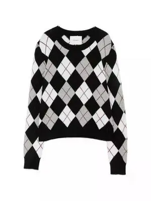 LISA YANG Antoni Argyle-pattern Sweater - Black