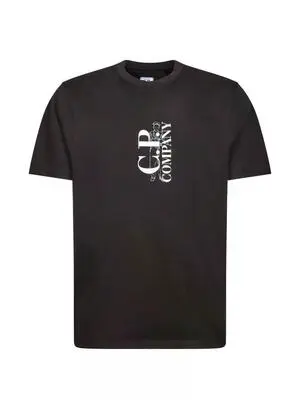 C.P. COMPANY Logo-print Short-sleeve T-shirt - Black