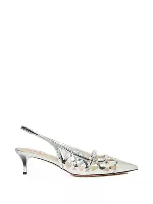 MANILA GRACE Cut-out Slingback Pumps