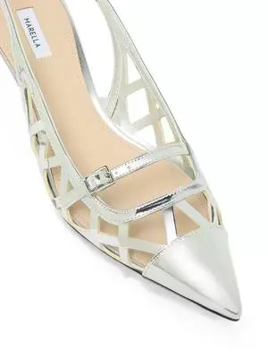 MANILA GRACE Cut-out Slingback Pumps