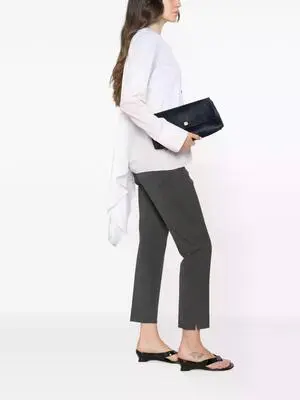 Peserico Dark Cropped Split-hem Trousers