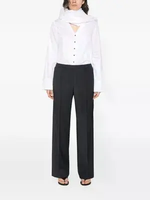 Peserico Elasticated-waistband Pressed-crease Trousers