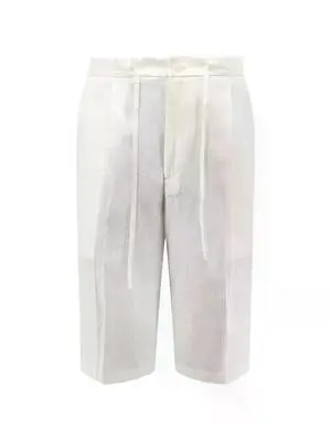 HEVO Drawstring-waist Pleated Shorts - Neutrals