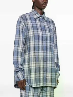 A.M.G. Check-pattern Button-down Shirt
