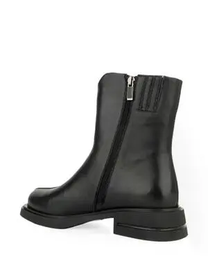 LINDA BAUMANN Side-zip Leather Boots