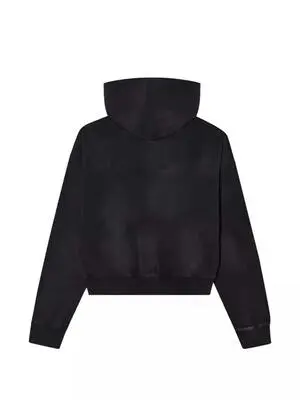 424 Side-stripe Logo-patch Hoodie - Black