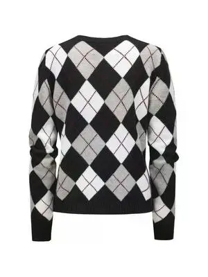 LISA YANG Antoni Argyle-knit Cashmere Sweater