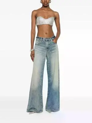 Giuseppe Di Morabito Crystal-embellished Top - Silver
