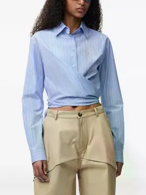 Loewe Striped Tie-waist Shirt - Blue