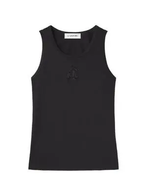 LANVIN Mother And Daughter Bead-embellished Tank Top - Black