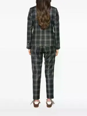 Peserico Check-pattern Double-breasted Blazer