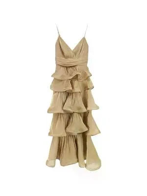ACTUALEE Ruffled Tiered Maxi Dress