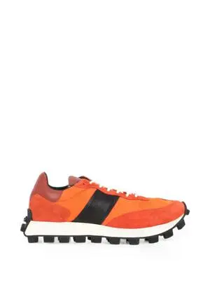 TOD'S Suede-panelled Gomma Sneakers - Orange