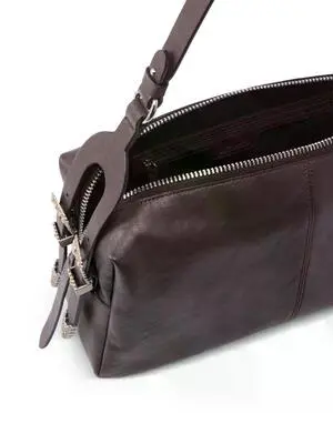 Pinko Buckle-detail Leather Shoulder Bag