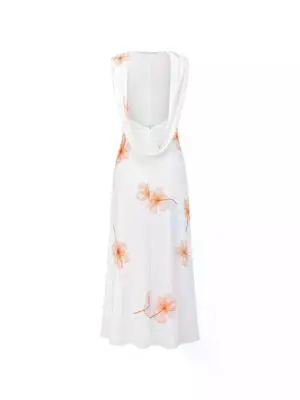 MAR DE MARGARITAS Sleeveless Floral Print Midi Dress
