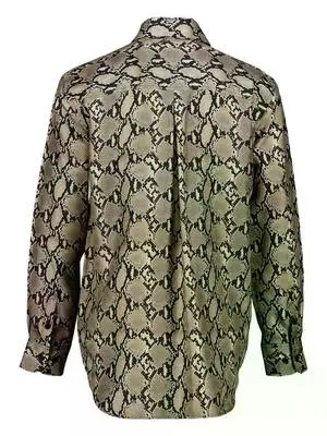 PAULA Snakeskin Printed Twill Shirt - Neutrals