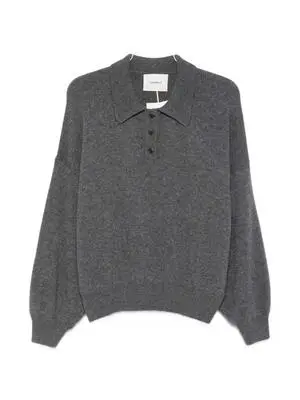 LISA YANG Etta Button-fastening Polo-collar Sweater