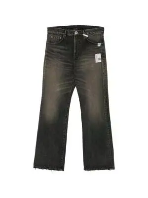 Mihara Yasuhiro Patch-detail Whiskered Jeans - Black