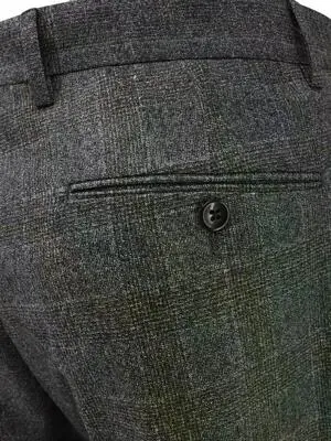 GERMANO 1952 Check Pattern Pleated Trousers