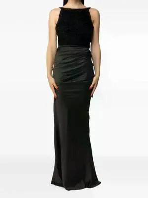 Elisabetta Franchi Ruffled Draped Gown