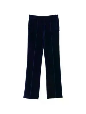 TOM FORD Velour Tonal Tf Embroidered Joggers - Blue
