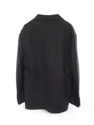 Hermès 2010s Leather-appliqué Single-breasted Blazer