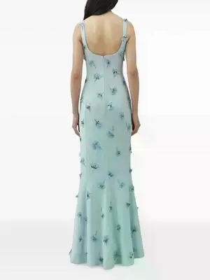 Simkhai Briella Floral-embellished Gown - Blue