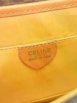 Celine 20th Century Macadam Coated Canvas Handbag