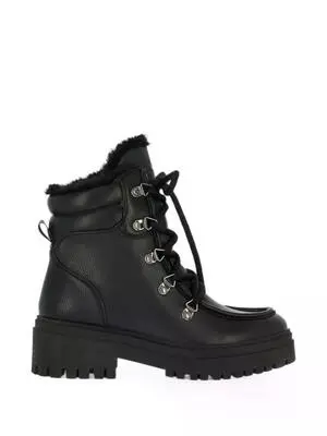 MEXX Lace-up Shearling Boots - Black