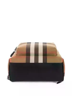 Burberry Check-print Leather-trim Backpack