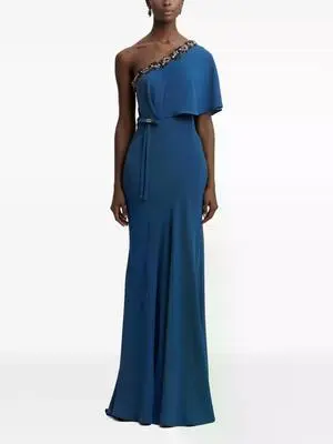GEMY MAALOUF Embellished One Shoulder Maxi Dress