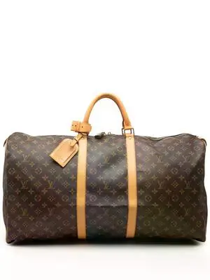 LOUIS VUITTON 2003 Monogram Keepall 60 Travel Bag - Brown
