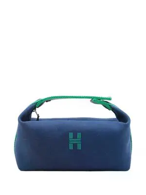 Hermès 2023-2026 Small Toile Bride A Brac Case Vanity Bag - Blue