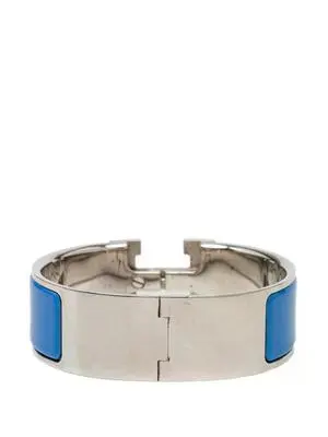 Hermès Enamel And Palladium-plated Metal Clic Clac H Bracelet