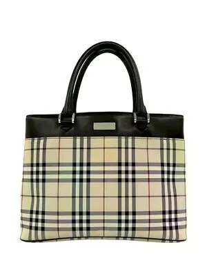 Burberry 1990-2000 House Check Canvas Handbag - Neutrals
