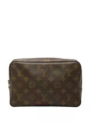 LOUIS VUITTON 1982 Monogram Trousse Toilette 23 Clutch Bag - Brown